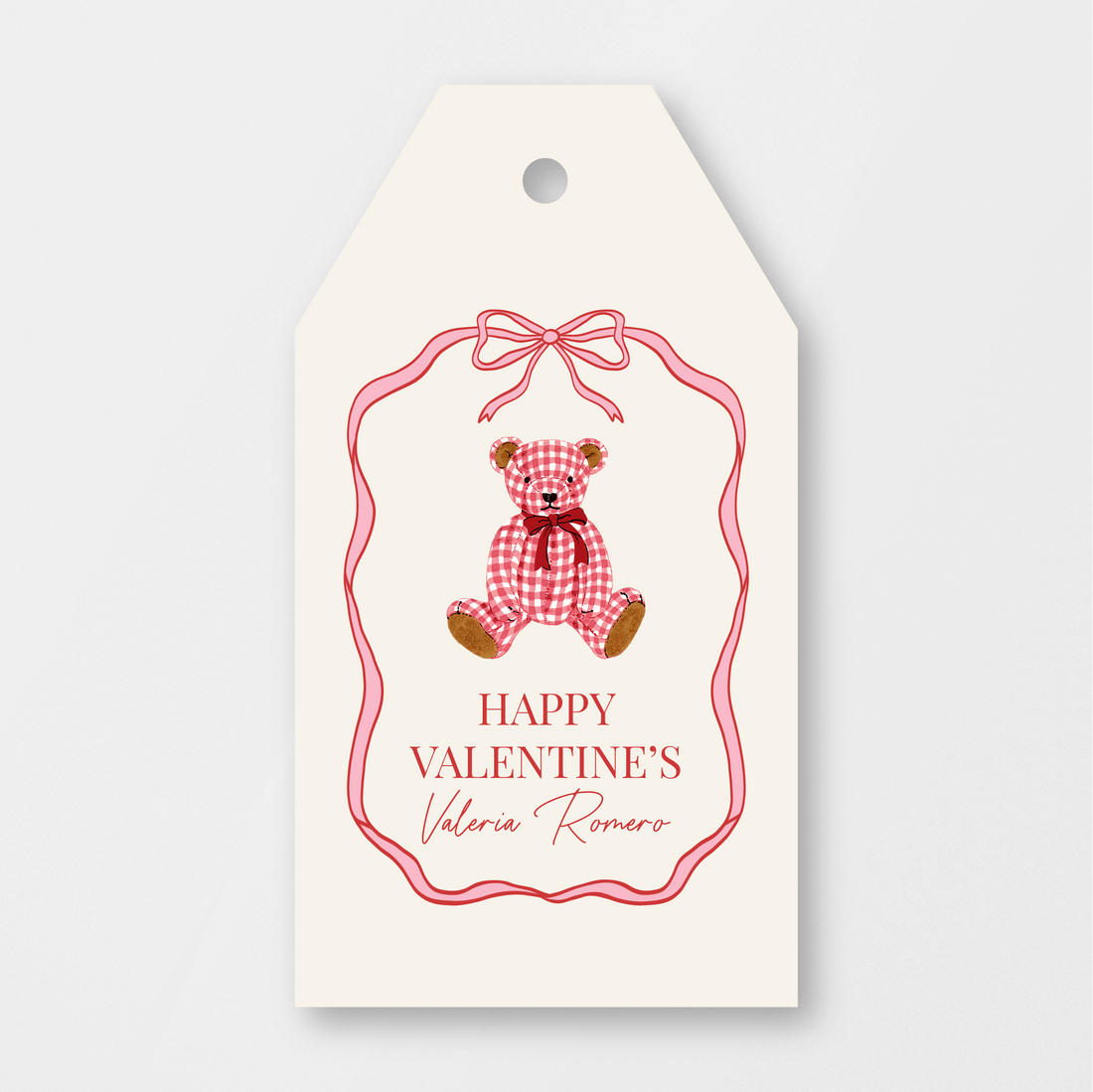 Plaid Teddy Ribbon Tag – Micheline
